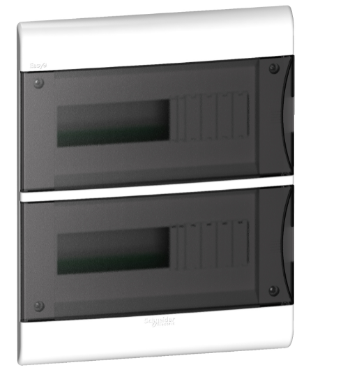 Tablero Empotrable Plastico 24 Polos Ip40 385X 310X 102Mm Puerta Fume ...